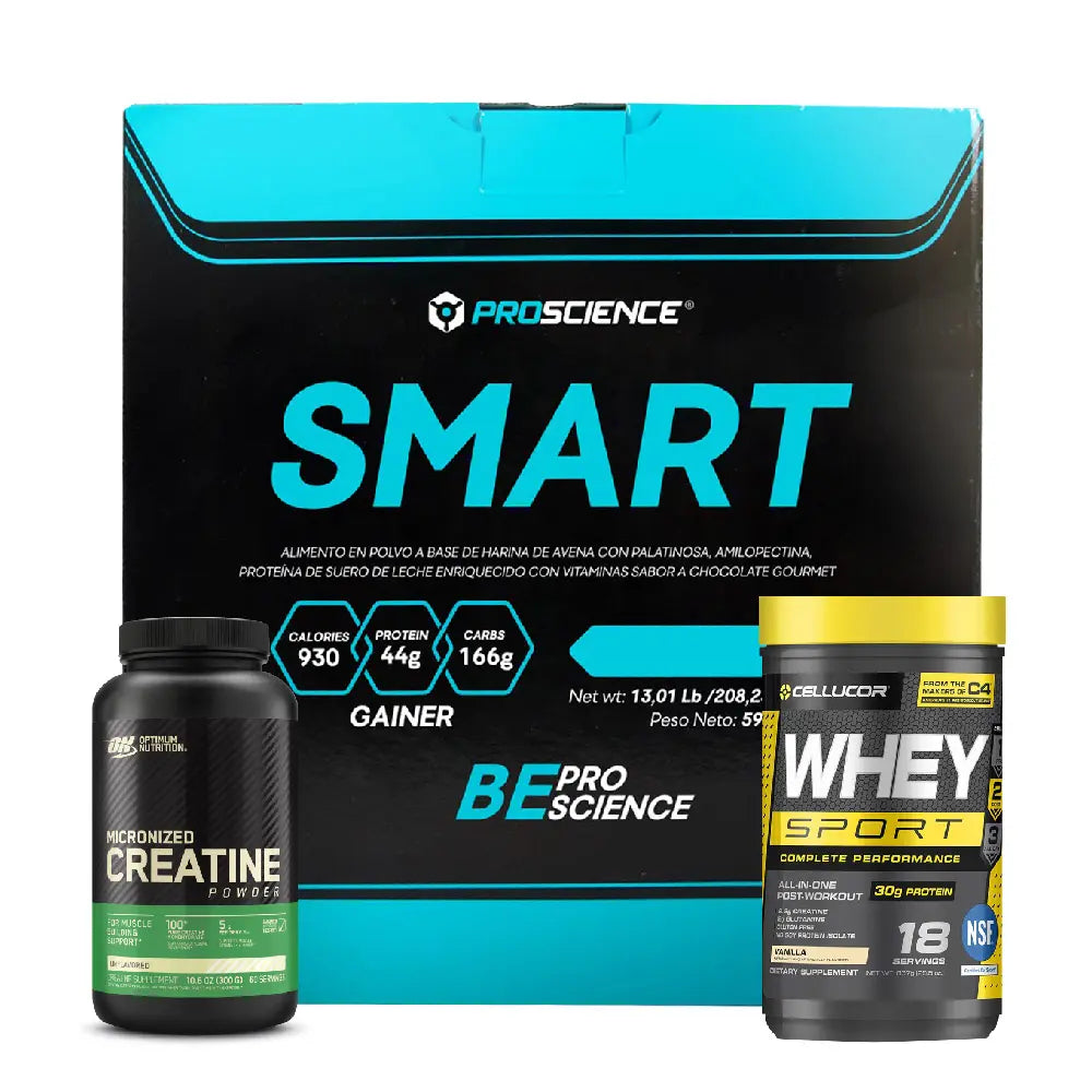 Smart Proscience 13 LB + Whey Sport 18 Serv + Creatine Optimum 60 Serv ...