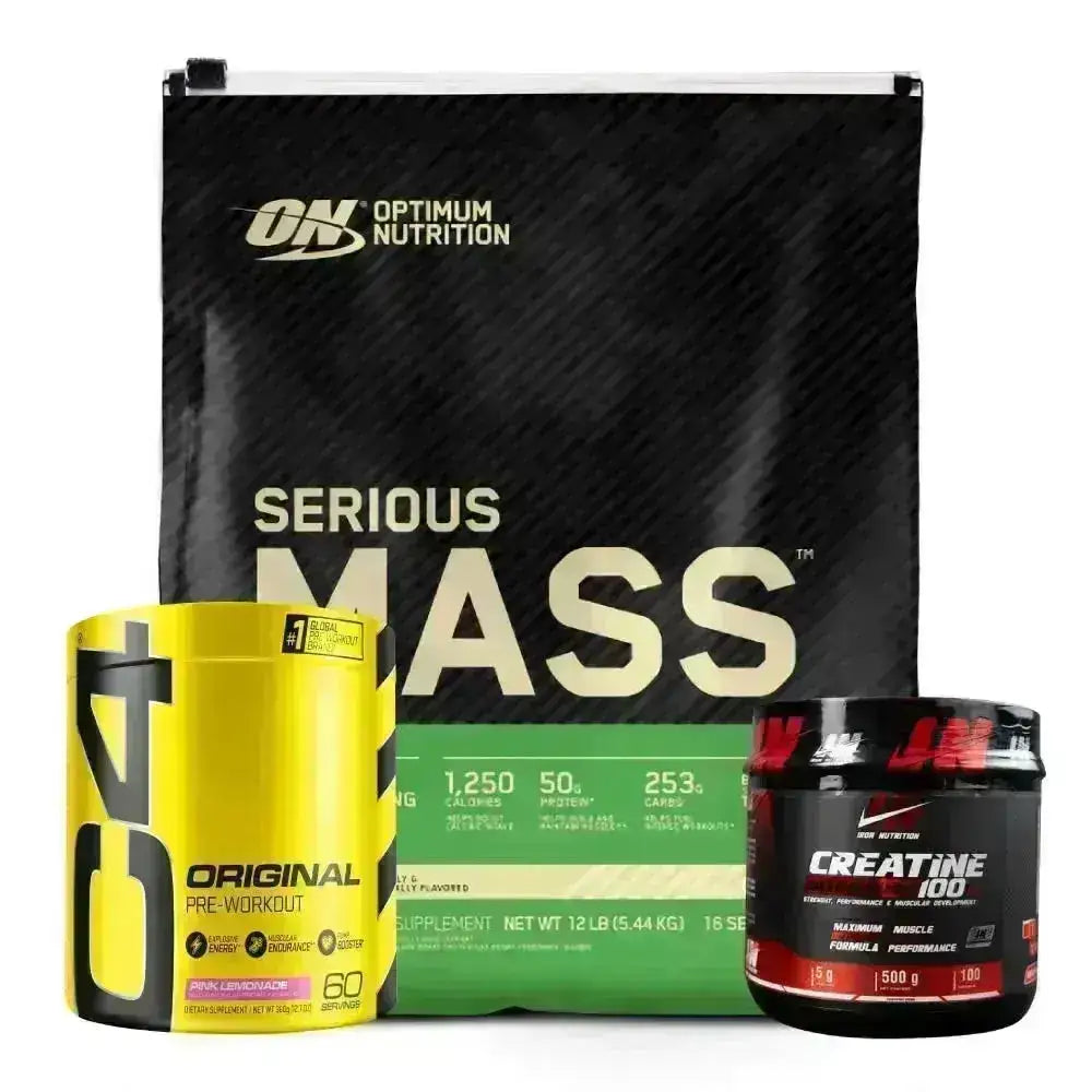 Serious Mass 12 lb + C4 60 ser + Creatine Iron 500 gr – Zona FIT